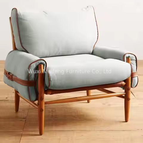 DJOCT-103 Wooden Velvet Lounge Living Room Chair – Wuxi Maifeng ...