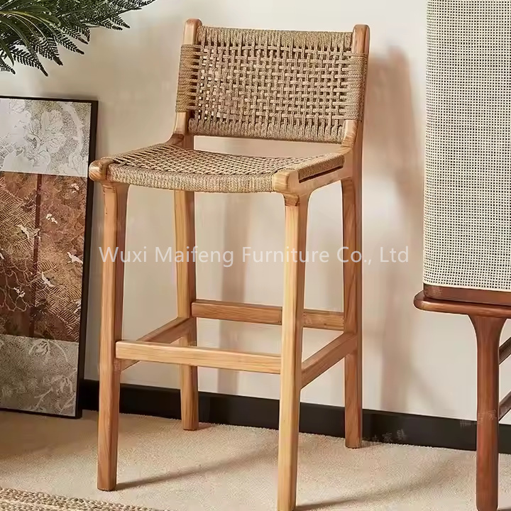 DJOCT-062 Wooden High Bar Chair – Wuxi Maifeng Furniture Co., Ltd.