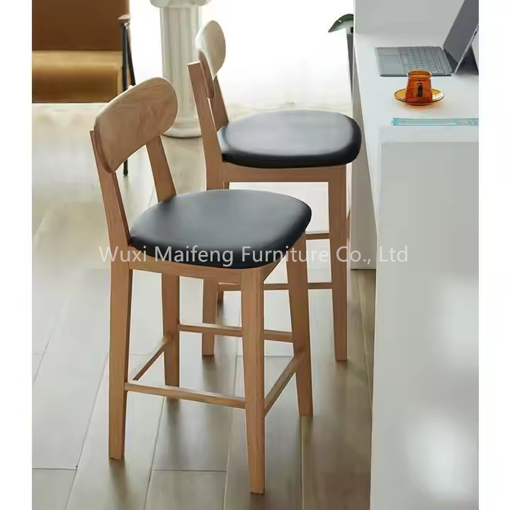 DJOCT-123 Wooden High Bar Chair – Wuxi Maifeng Furniture Co., Ltd.