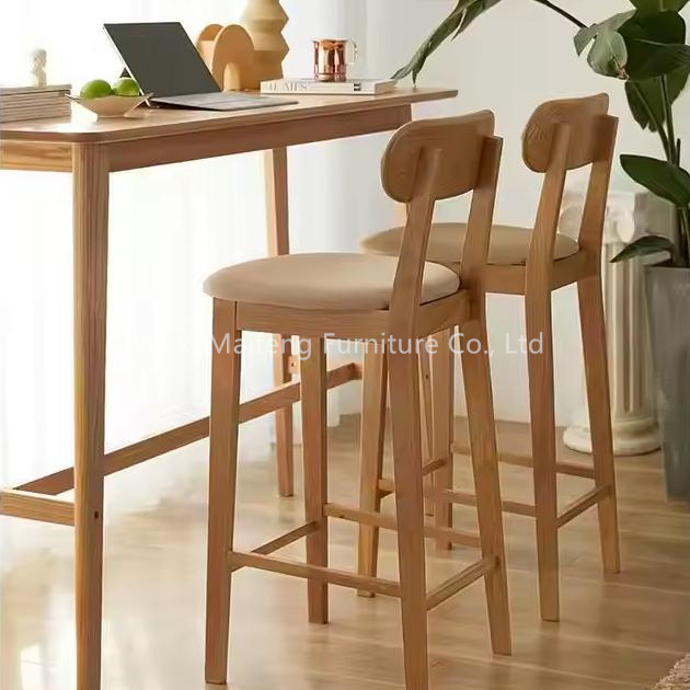 DJOCT-031 Wooden High Bar Chair – Wuxi Maifeng Furniture Co., Ltd.